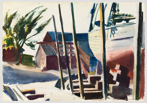 Edward Hopper | (Docked Freighter and Tugboat) | Whitney Museum of ...