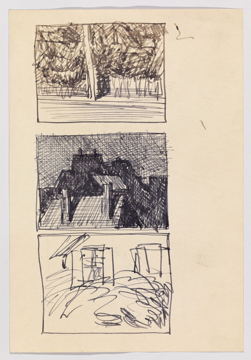 Edward Hopper | (Three Studies: Landscape with Trees, Rooftops ...