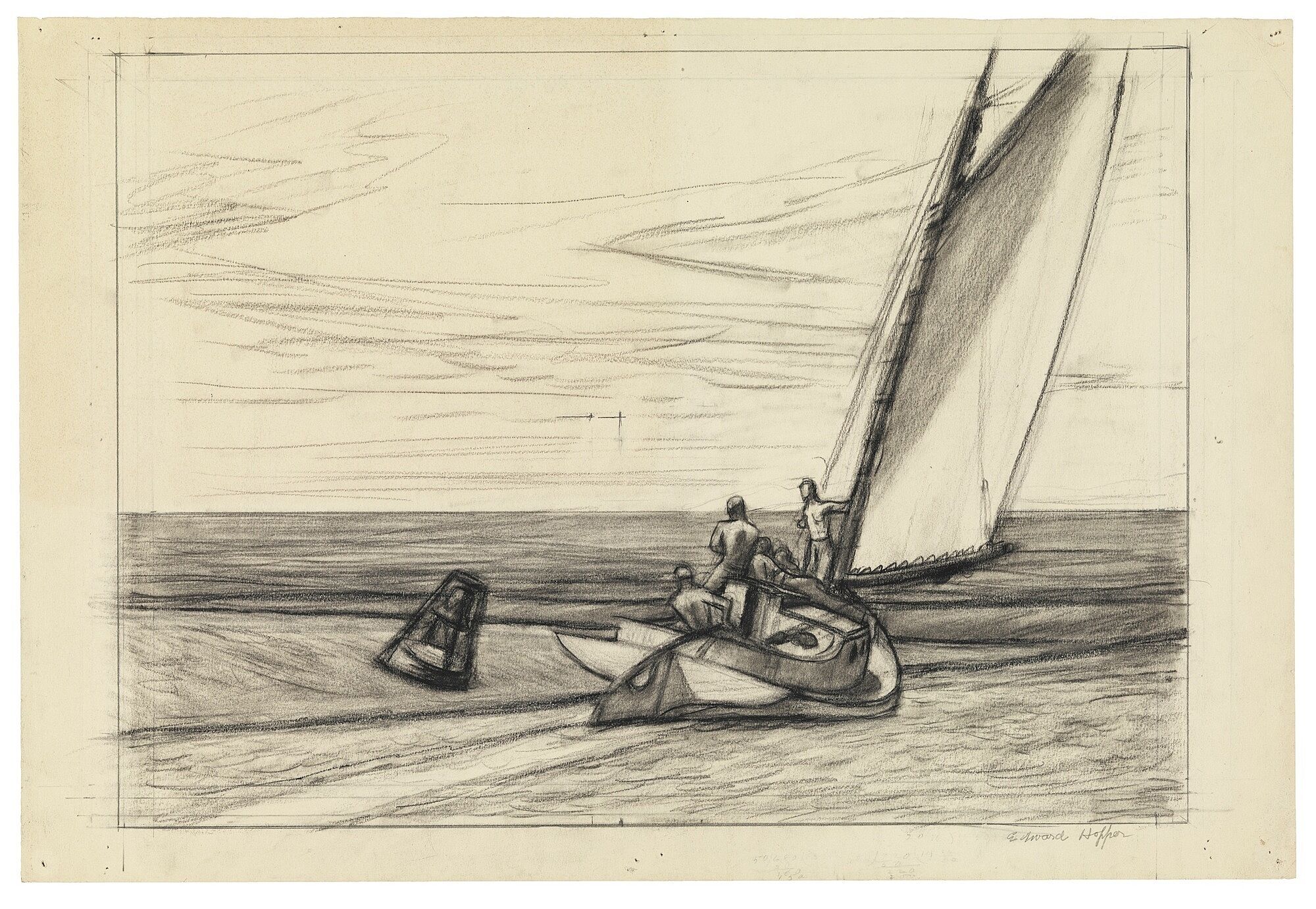 Edward Hopper, Study for Ground Swell, 1939 | Whitney Museum of ...