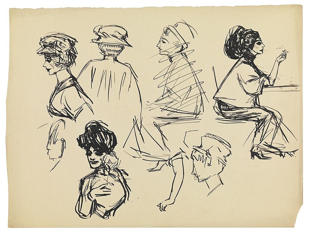 Edward Hopper, Drawing from a Paris sketchbook, 1906-1907 | Whitney ...