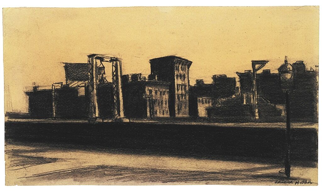 Edward Hopper, Manhattan Bridge Loop, 1928, and two studies for ...