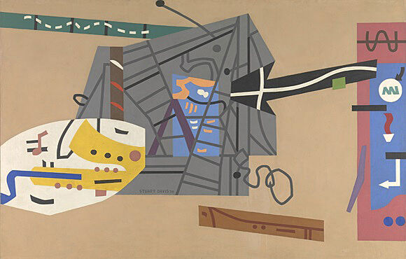 Stuart Davis, Mural for Studio B, WNYC, Municipal Broadcasting Company ...