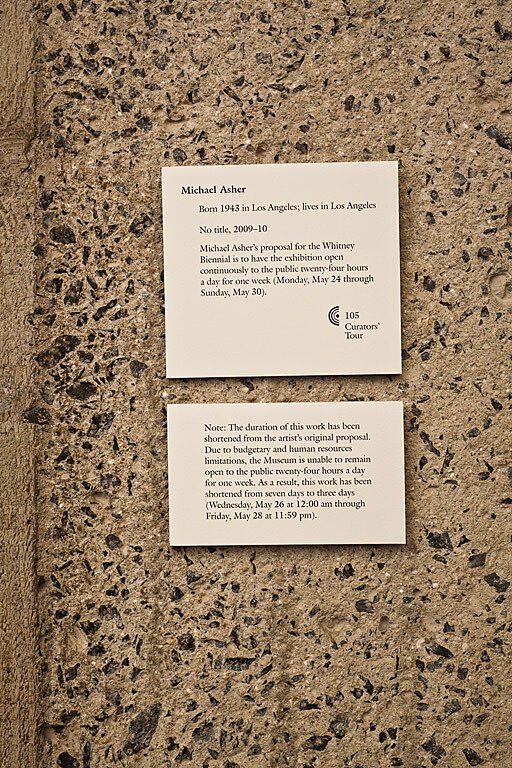 Michael Asher | Whitney Museum of American Art